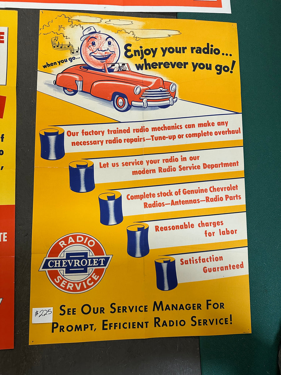 CHEVROLET RADIO POSTER – Forbush Vintage Auto Parts