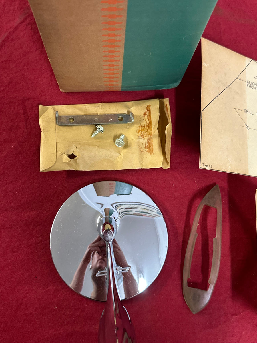 1964 CHEVROLET NOS OUTSIDE REAR VIEW MIRROR – Forbush Vintage Auto Parts