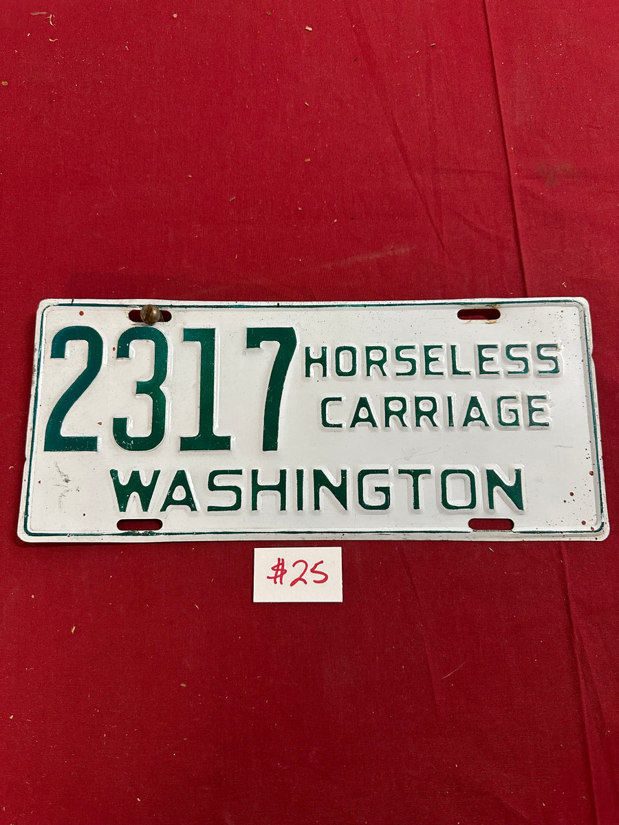 HORSELESS CARRIAGE LICENSE PLATE – Forbush Vintage Auto Parts