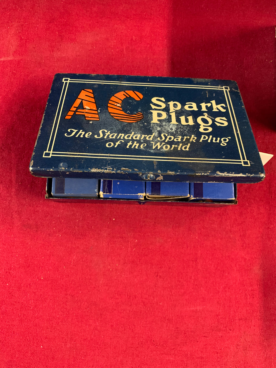AC SPARK PLUG TIN COMPLETE WITH SPARK PLUGS – Forbush Vintage Auto Parts