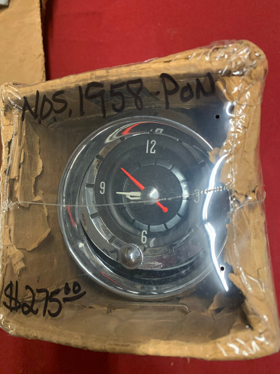1958 PONTIAC NOS CLOCK – Forbush Vintage Auto Parts