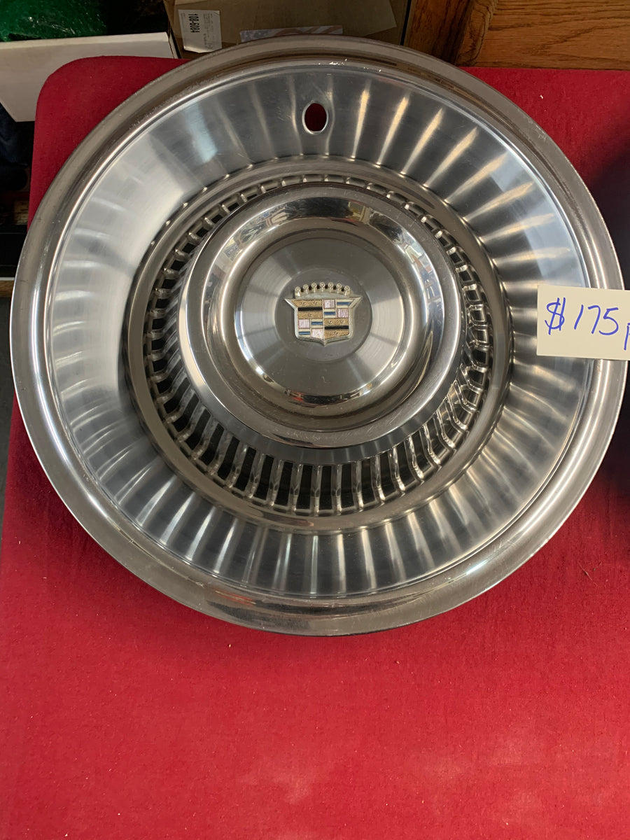 PAIR OF CADILLAC HUBCAPS – Forbush Vintage Auto Parts